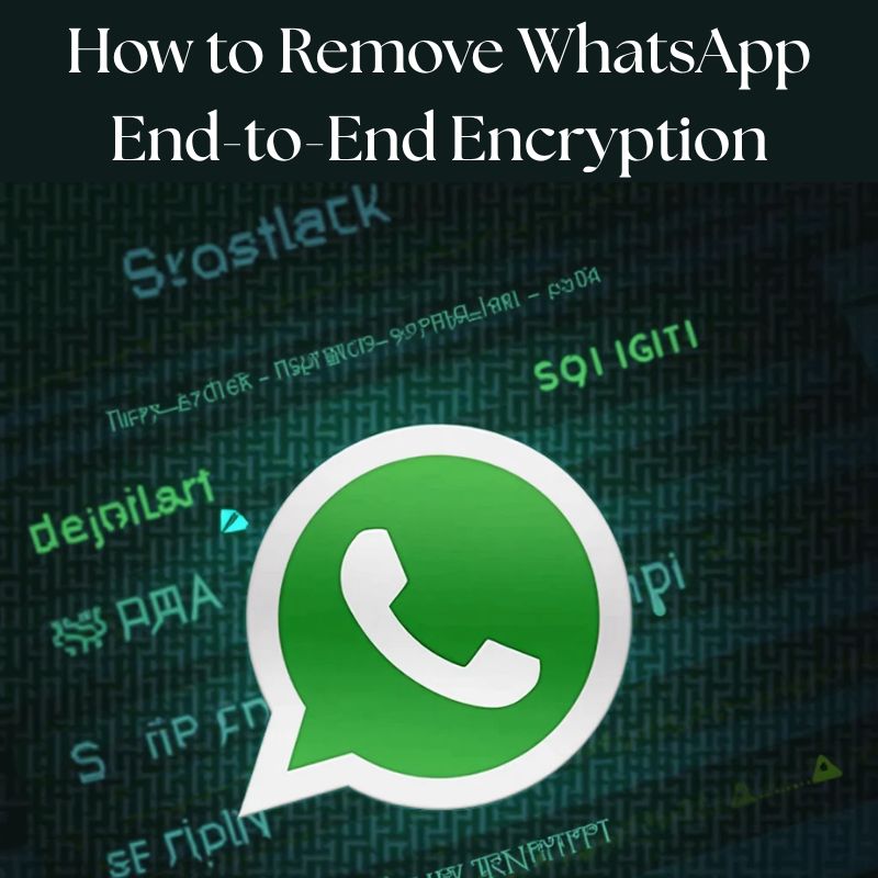 How to Remove WhatsApp End-to-End Encryption